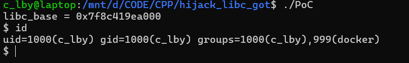 『hijack_libc_got』劫持libc的got表getshell | C_LBY's BLOG